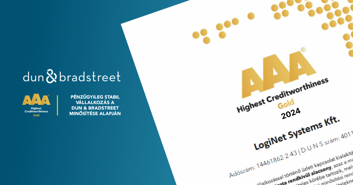Változatlanul AAA GOLD minősítésű a LogiNet - LogiNet.hu